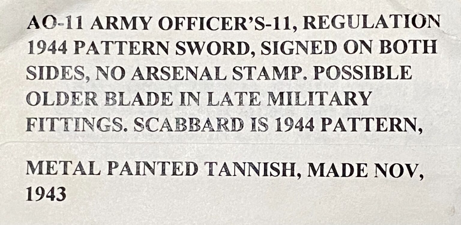 Showa Period (1944) Mfged Naval (SNLF) Officer Sword… – 661944.com