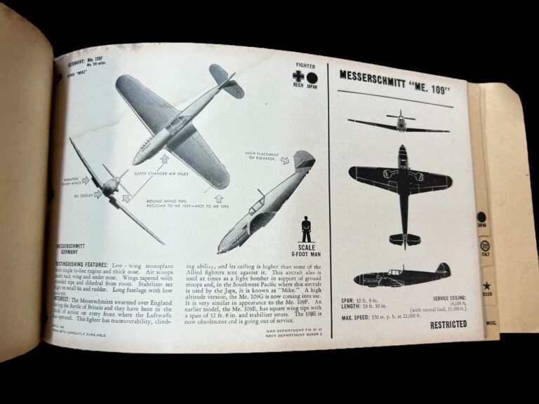WW2 US Recognition Pictoral Manual 1943 – Aircraft – 661944.com