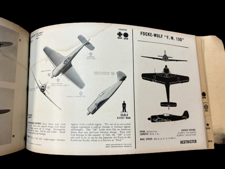 WW2 US Recognition Pictoral Manual 1943 – Aircraft – 661944.com