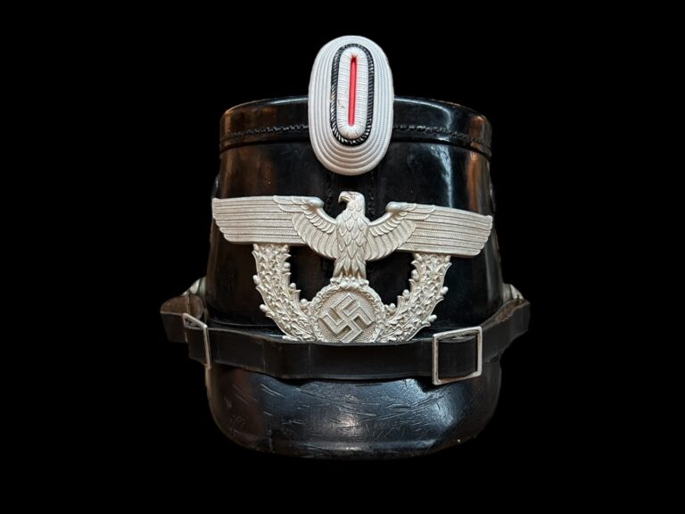 WW2 German Police Shako Black w/ Liner & Chinstrap – 661944.com