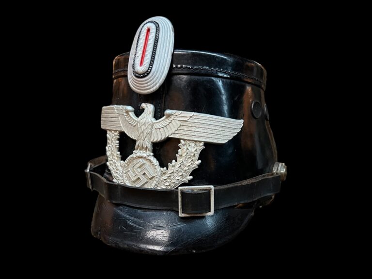 WW2 German Police Shako Black w/ Liner & Chinstrap – 661944.com
