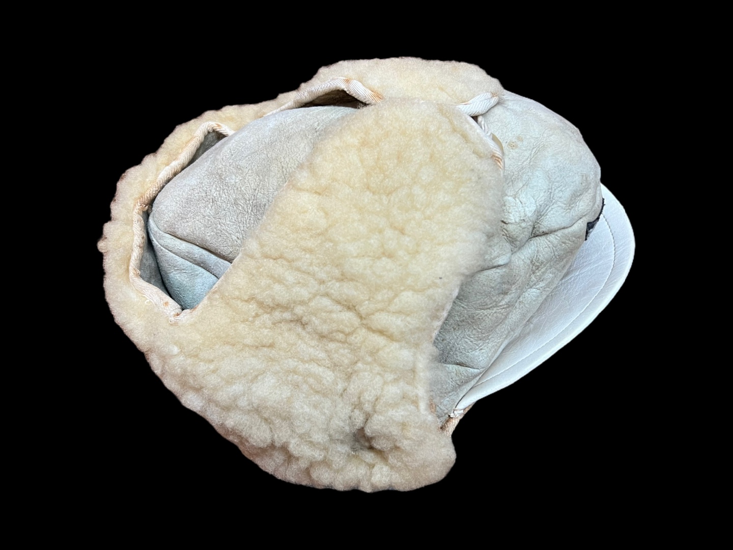 WW2 German Luftwaffe Winter Sheepskin Wool Cap – 661944.com